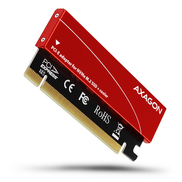 AXAGON PCEM2-S, PCIe x16 - M.2 NVMe M-key slot adaptér, + pasivní ...