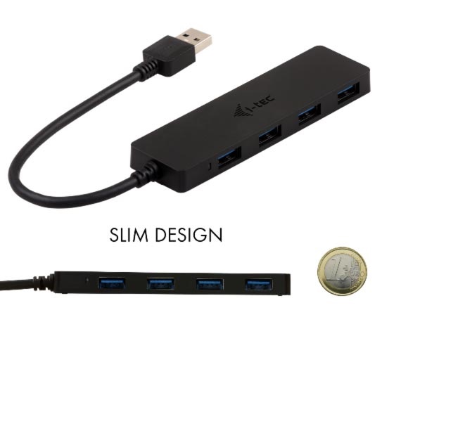 i-Tec USB3.0 HUB 4port, pasivní, SLIM | NC Computers s.r.o.